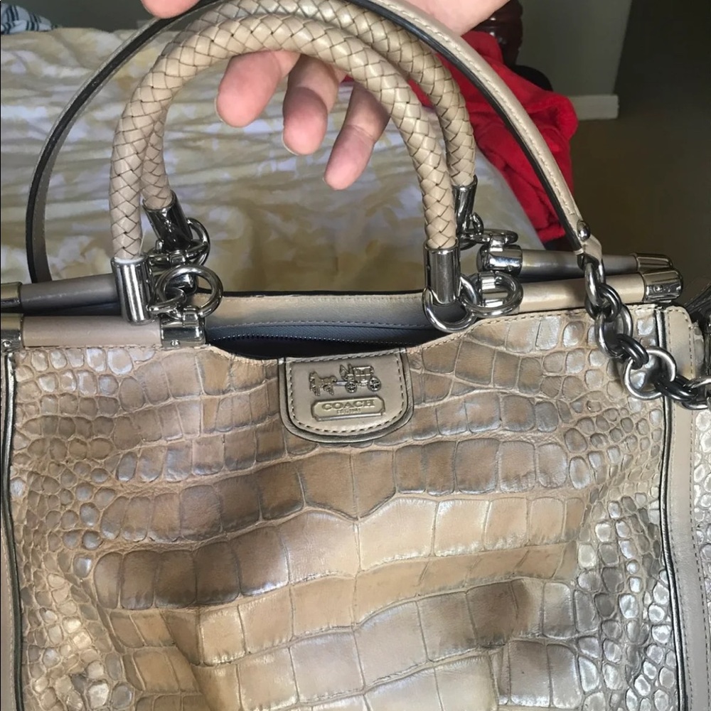 Coach Handbag Alligator Crocodile Embossed - Gem